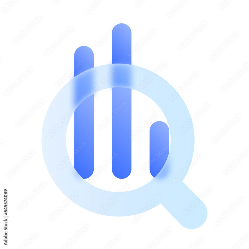 Pie Chart Diagram Glassmorphism UI Icon Sign and Symbol Design ...