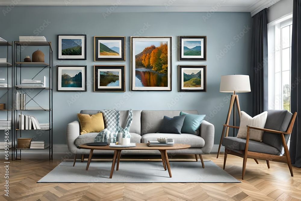 Living room gallery wall, home decor and wall art, framed art in the ...