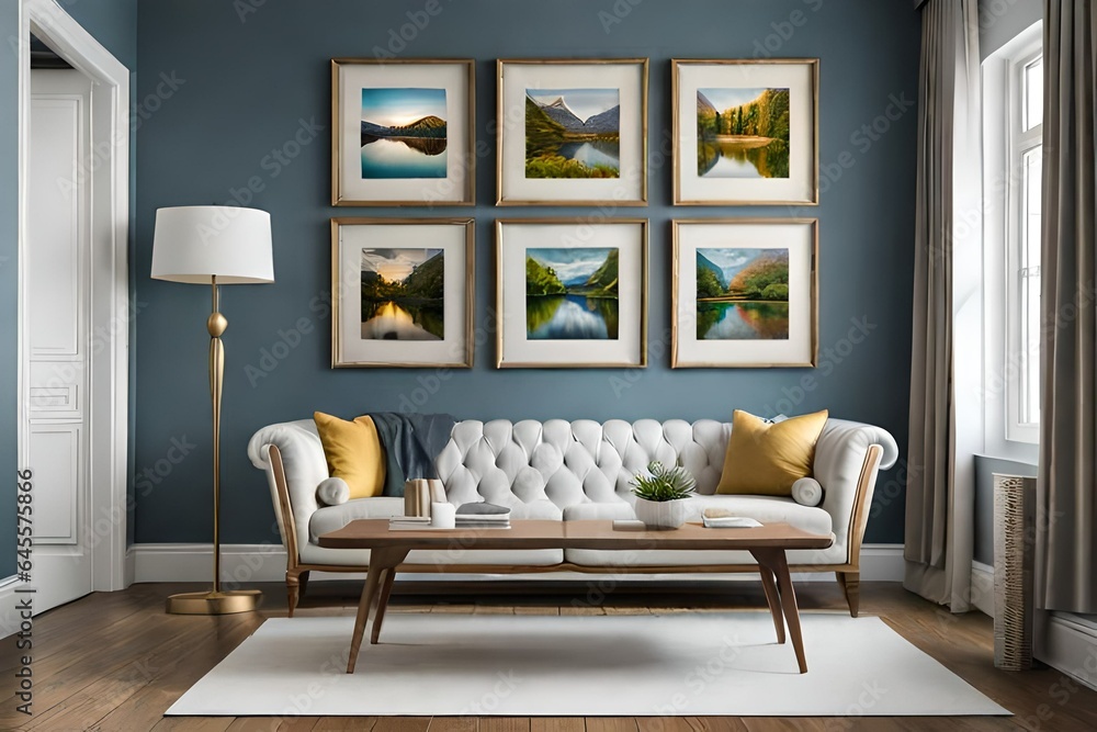 Living room gallery wall, home decor and wall art, framed art in the ...
