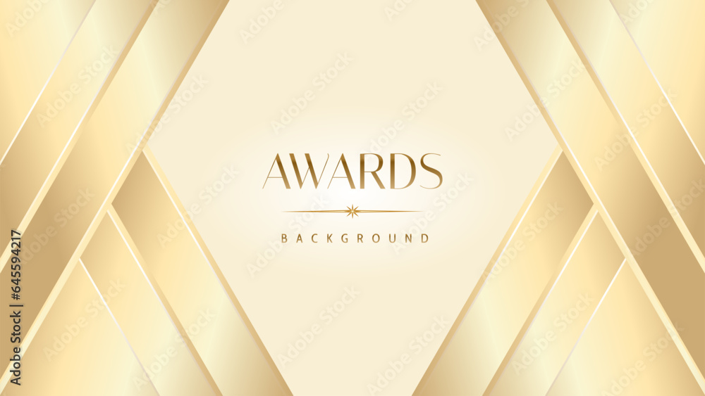 Pastel cream gold award graphic background. Modern glitter template ...