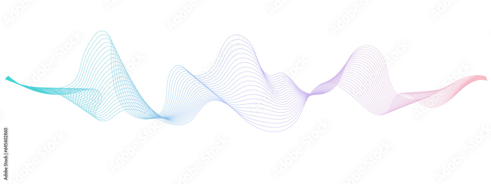 Abstract voice sound wave pattern element, Voice sound wave liens and ...