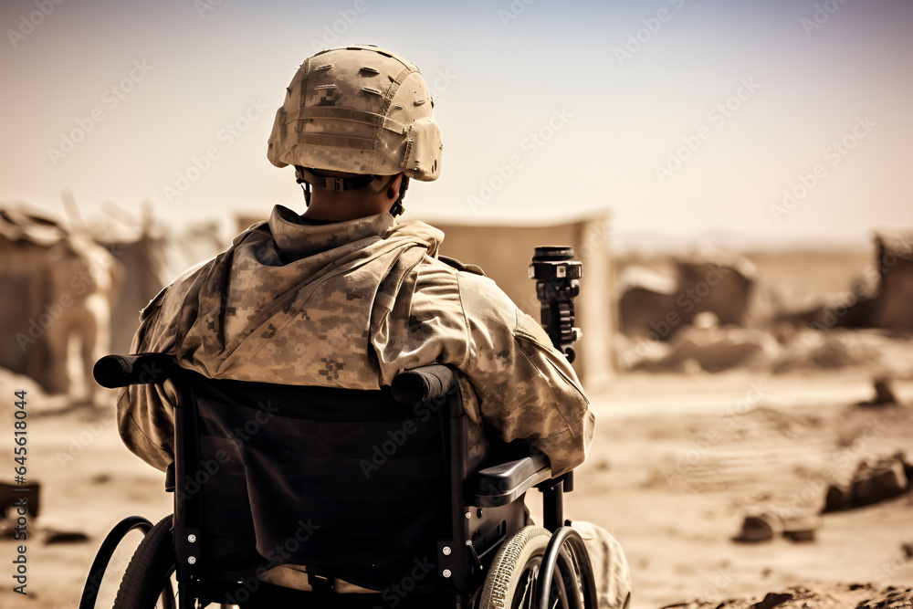 veteran sitting in a wheelchair. Disability and full life after ...
