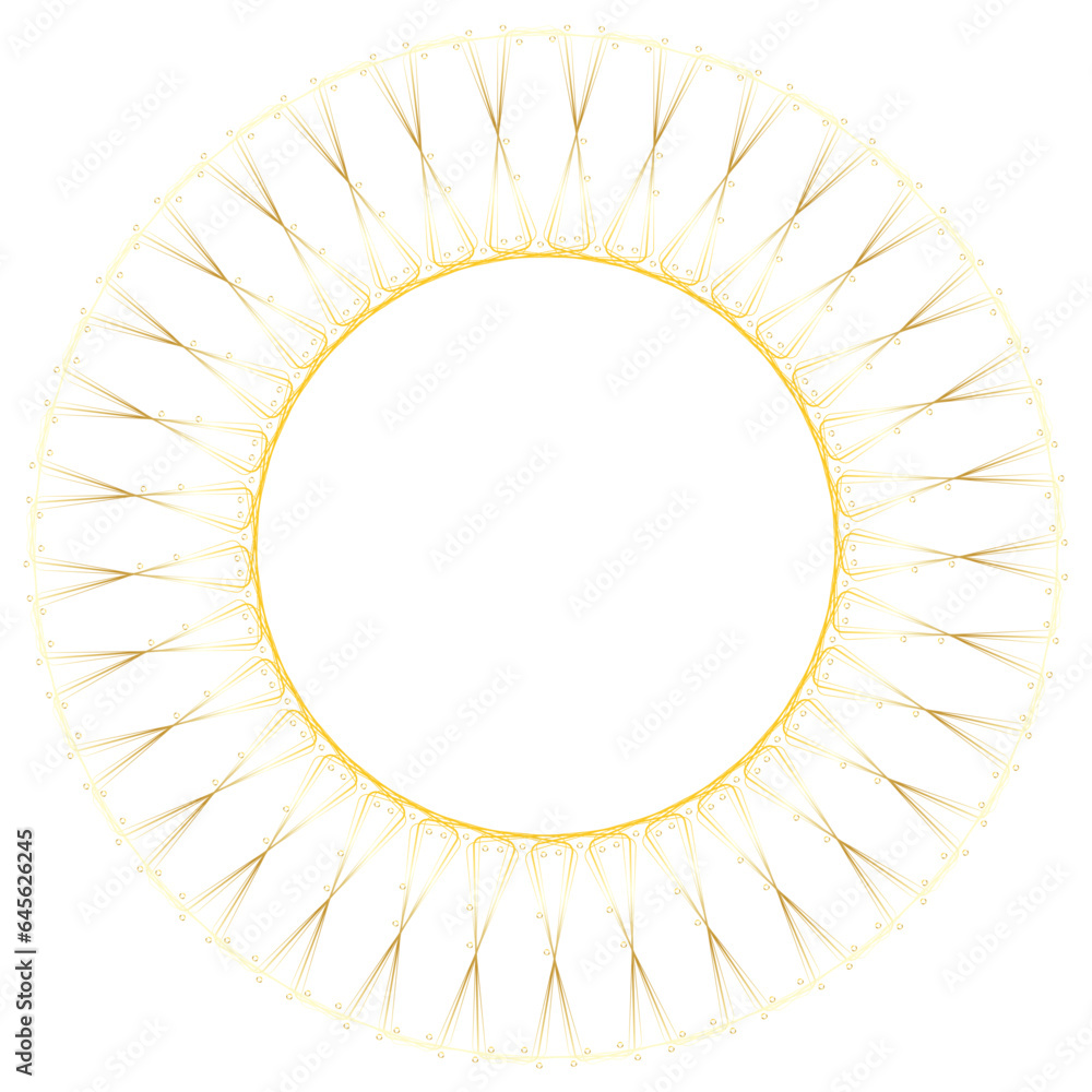 Golden circle frame border clipart Stock Vector | Adobe Stock