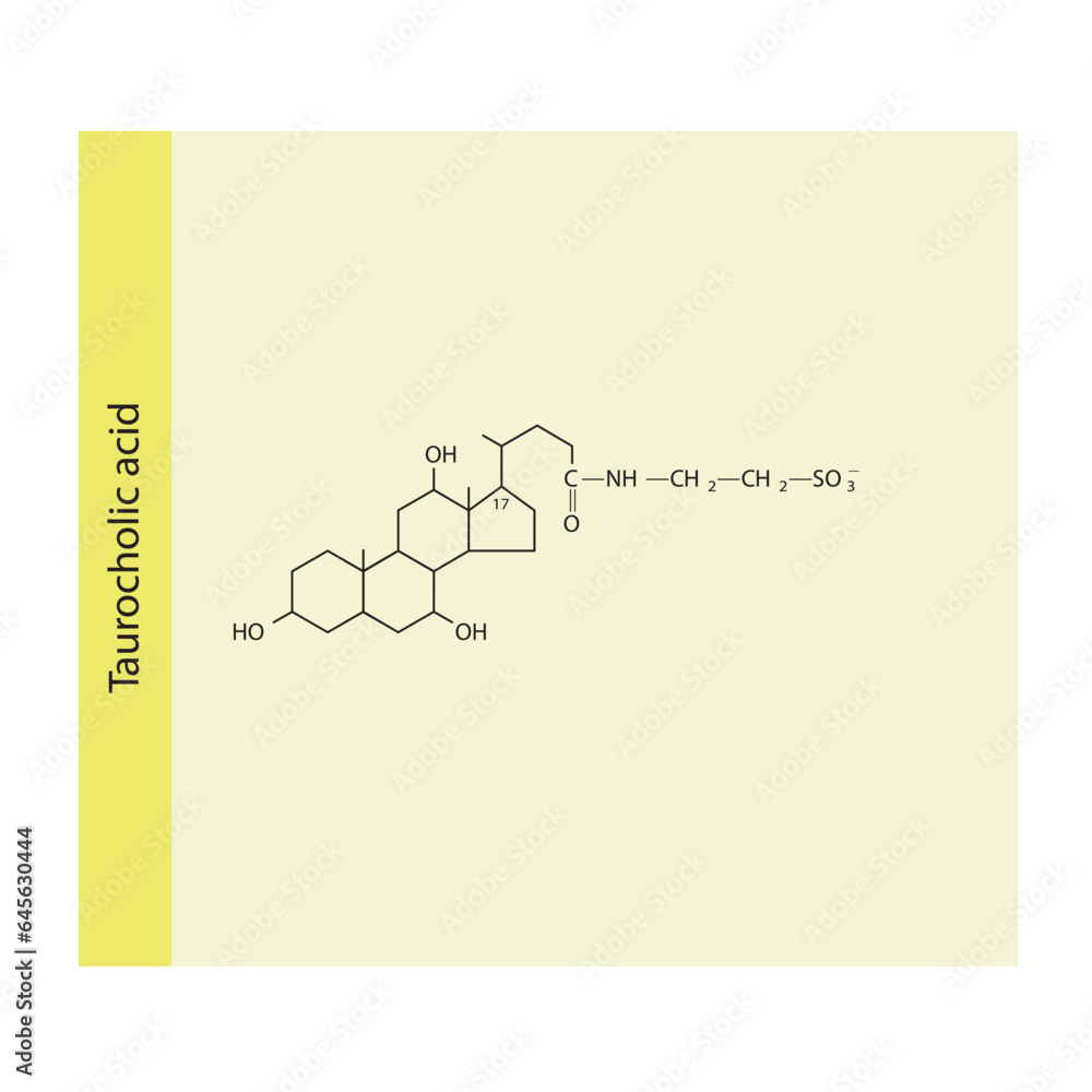 Taurocholic acid Bile Acid (involved) digestion and absorption of fats ...
