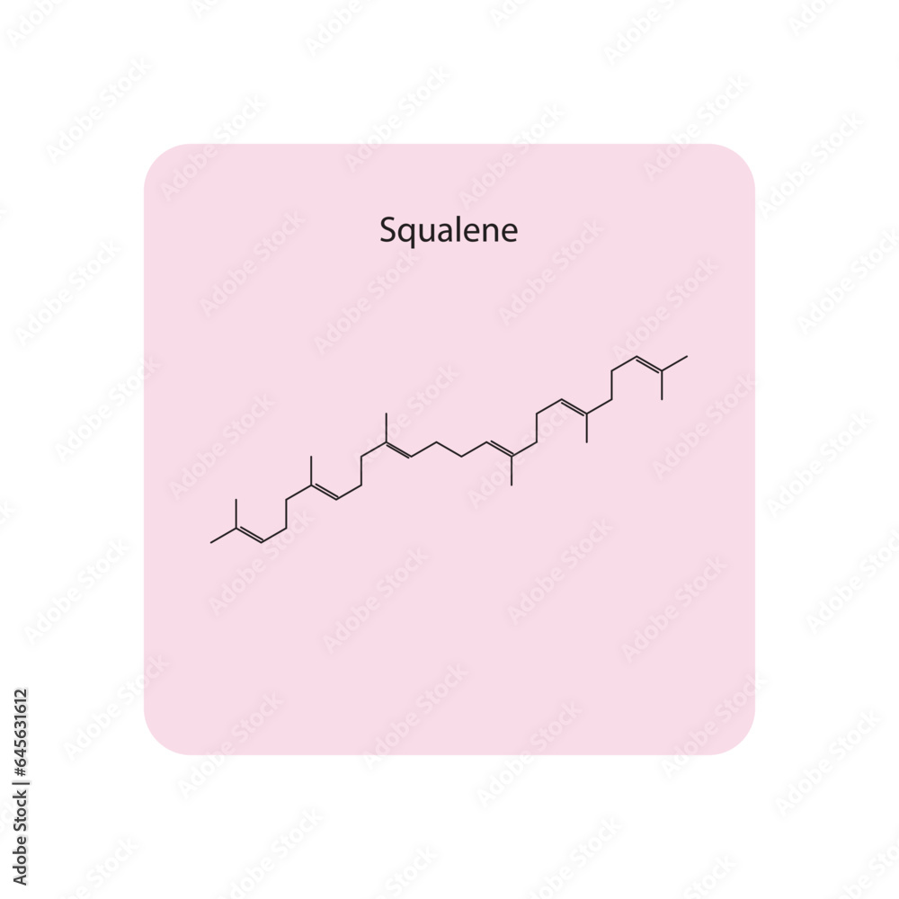 Squalene Hydrocarbon natural lipid found in the skin, used in cosmetics ...