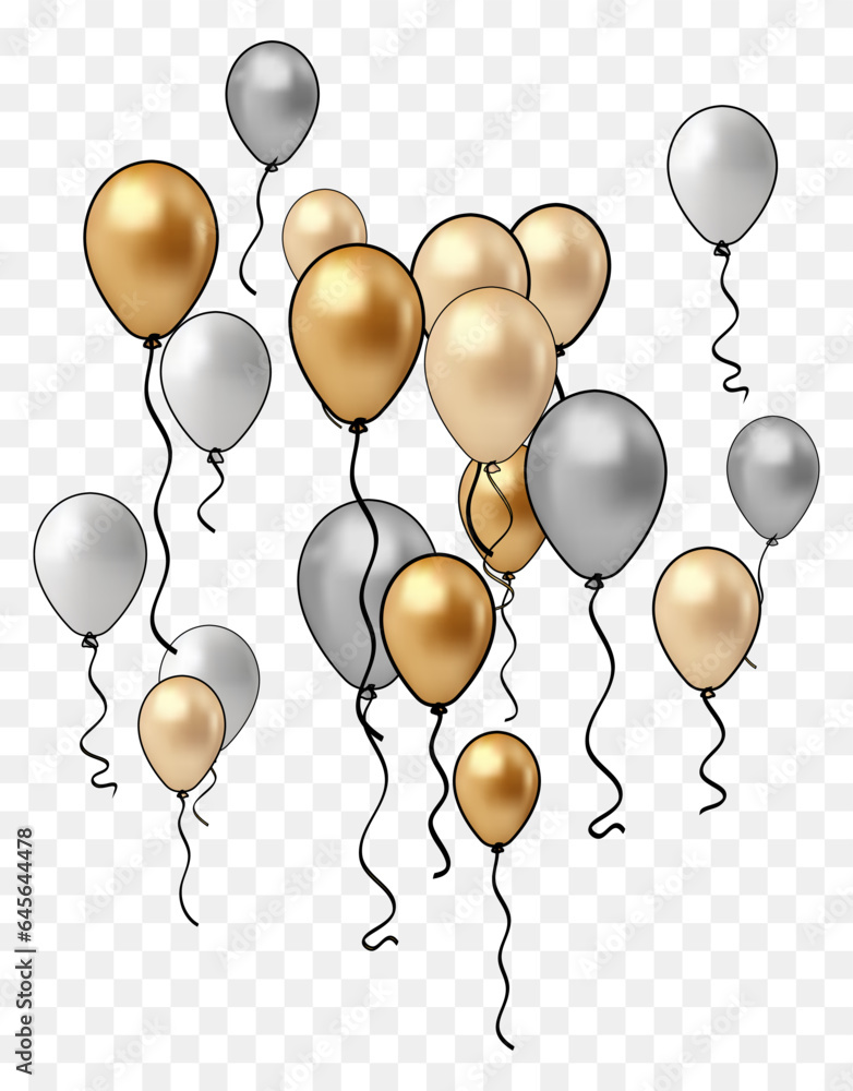 Gold Balloons, Gold Balloon, Balloon Clipart, Golden, Balloon Pictures ...