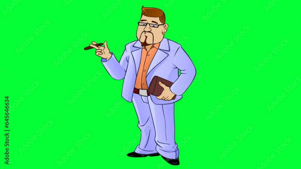 Cartoon man smokes cigarette background and 2d animation, Cartoon ...