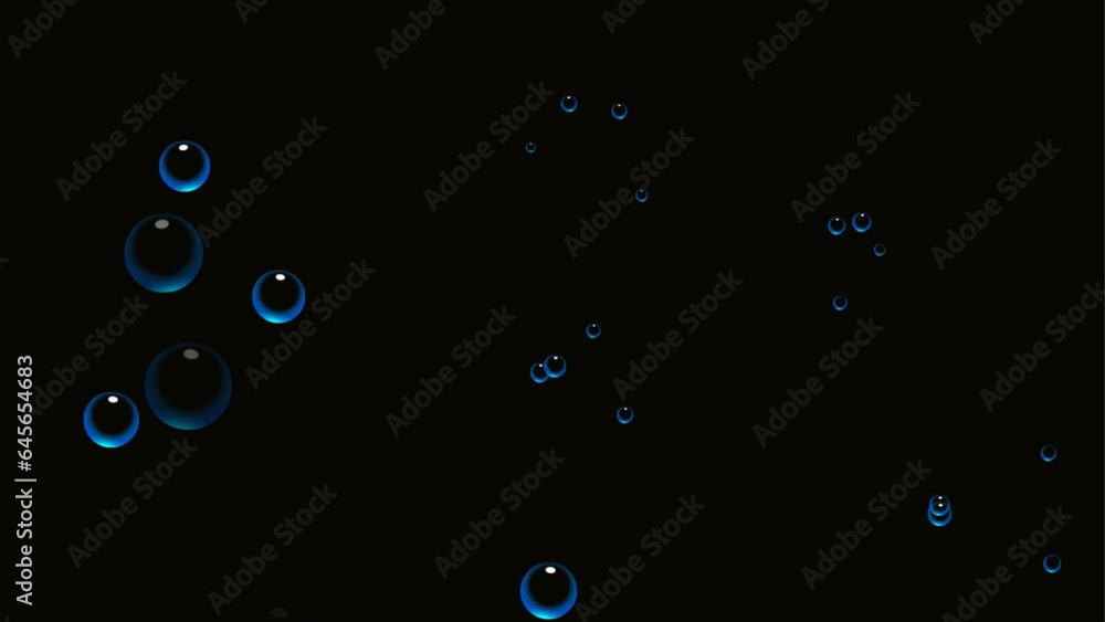 water bubbles background and 2d animation, bubble effect, circle, aqua ...