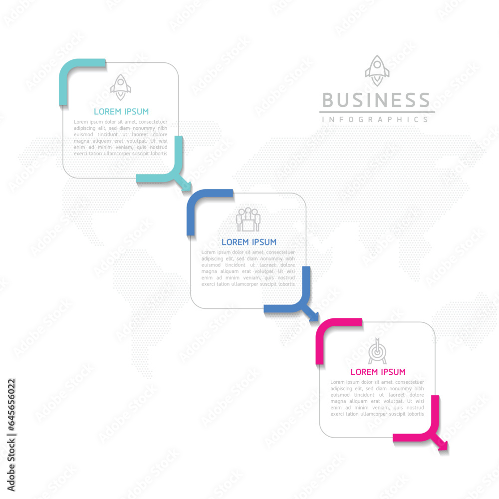 Vector infographic business presentation template with circular ...