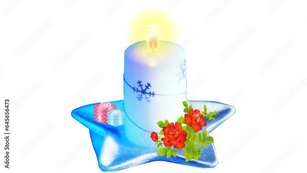 candle light background and 2d animation, candlelight burning, wax ...
