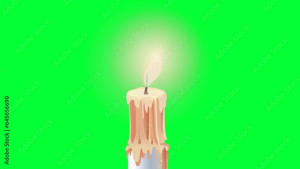 candle light background and 2d animation, candlelight burning, wax ...