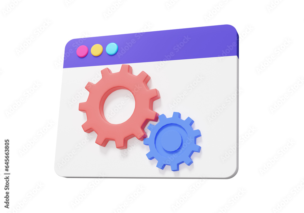 Website development floating isolated. coding language gears software ...