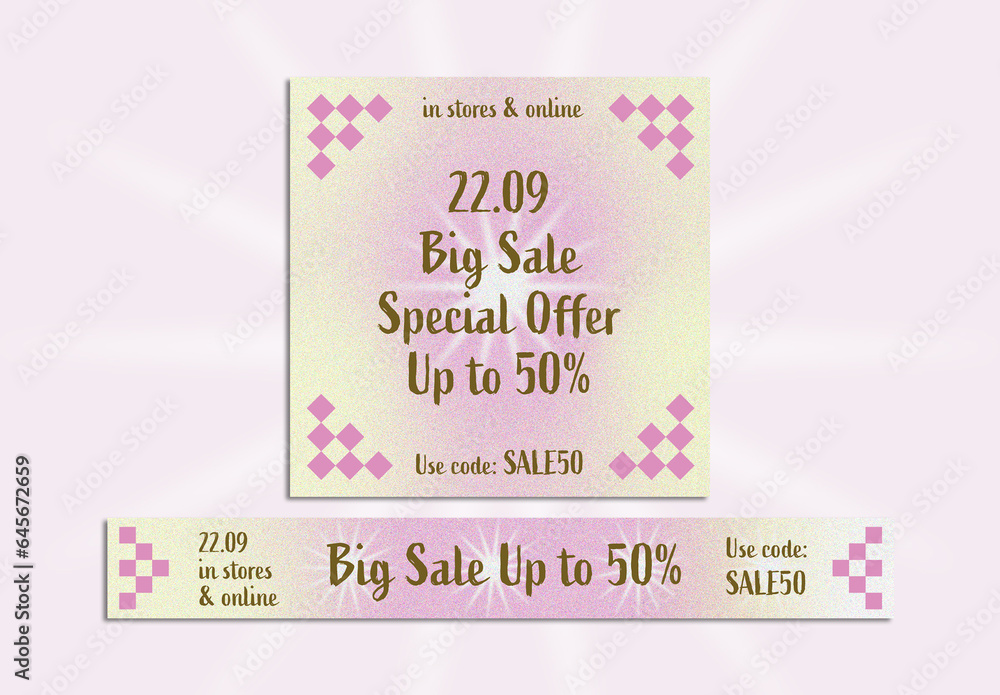 Website Sale Banners Layout Design Collection Stock Template | Adobe Stock