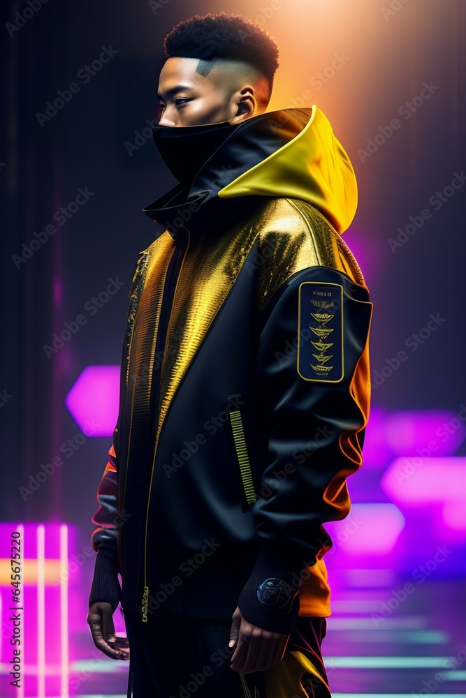 cyberpunk techwear streetwear look and clothes, we can see them from ...