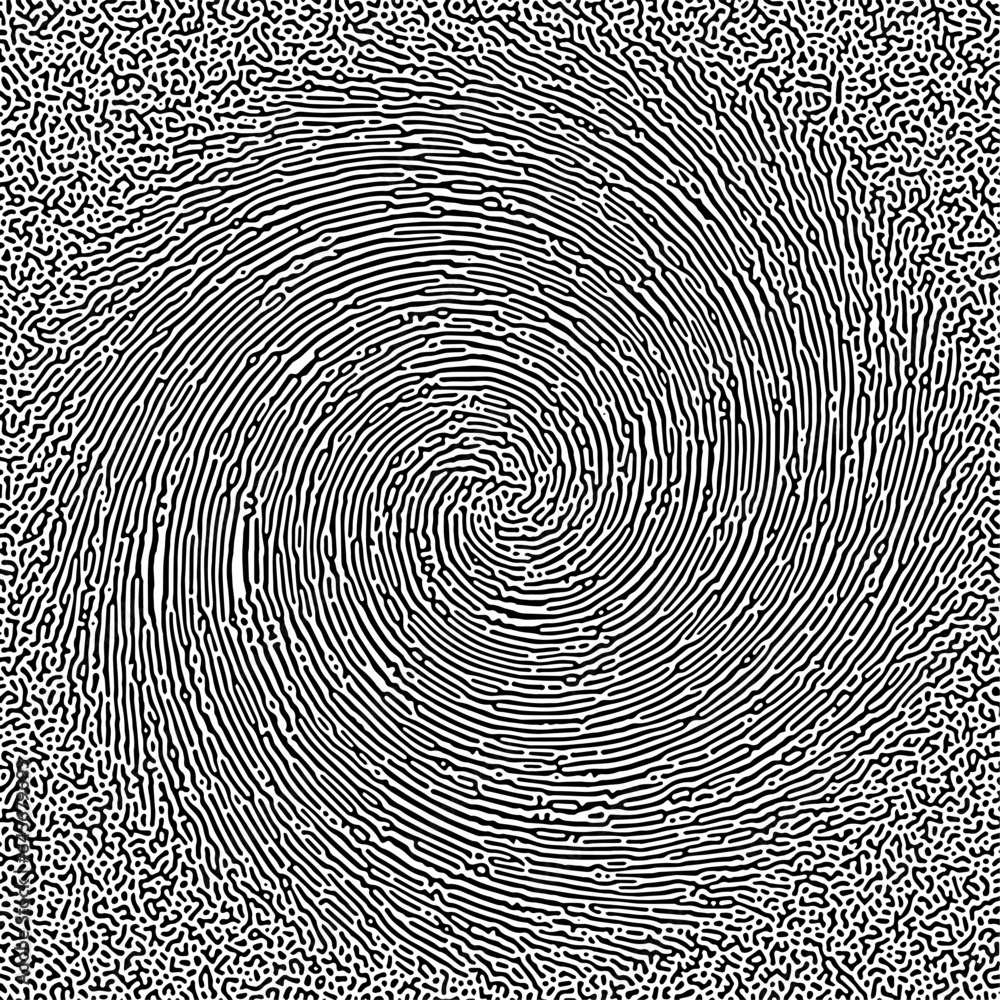 Turing Reaction Diffusion Monochrome Seamless Pattern Made Via