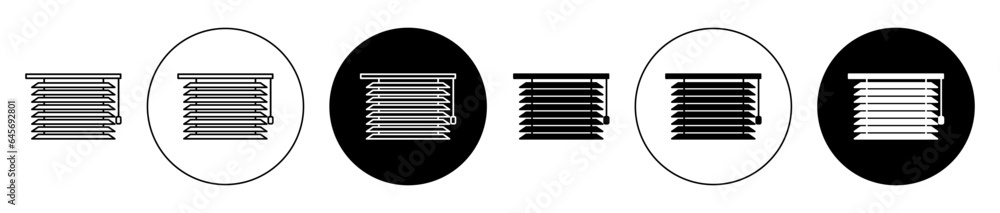 Blinds icon set. window louvers vector symbol. window shutters sign in ...