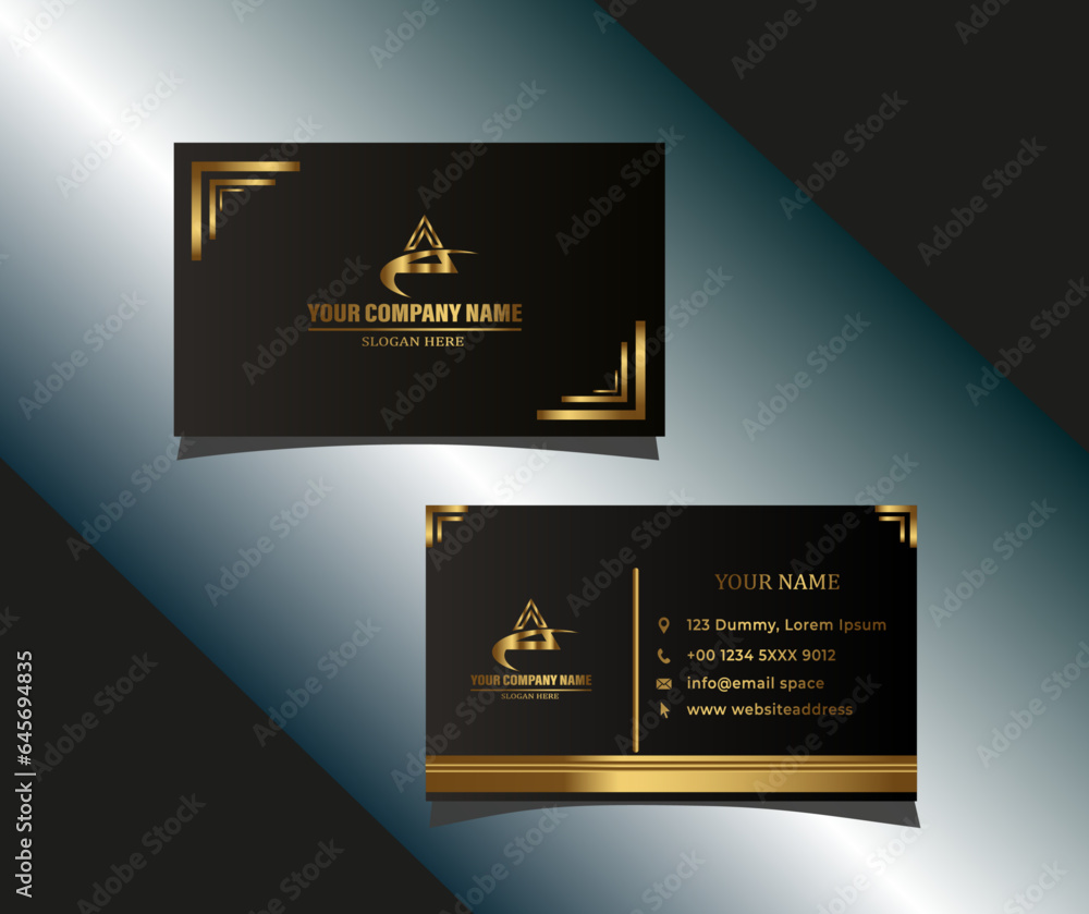 Luxury Business Card Gold Design professional card design template ...