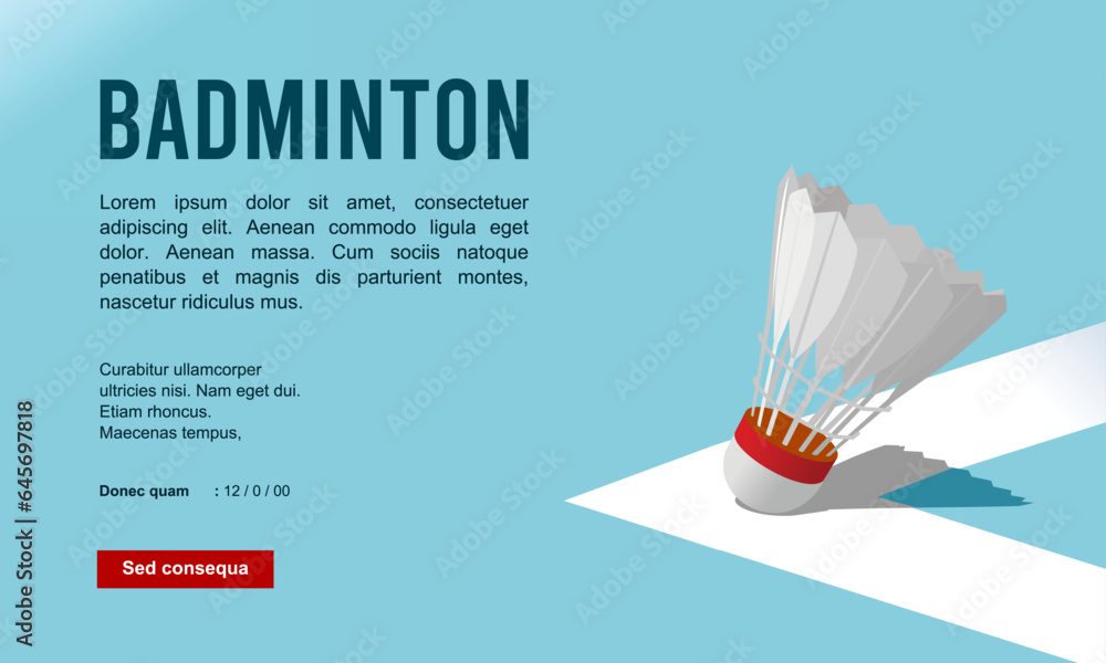 Attractive editable vector badminton shuttlecock background for any ...