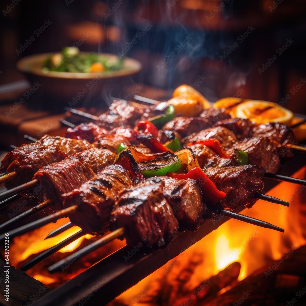 Brazilian Churrasco Extravaganza: A Close-Up Feast of Grilled Meats ...