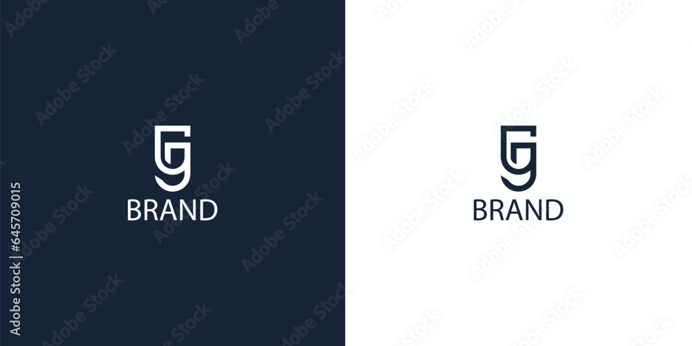 Vector GJ logo design vector image Stock Vector | Adobe Stock