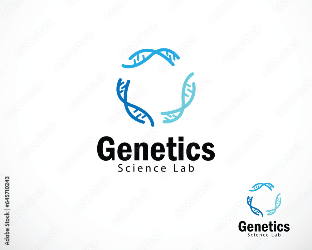 genetics logo creative DNA design health care science lab concept line ...