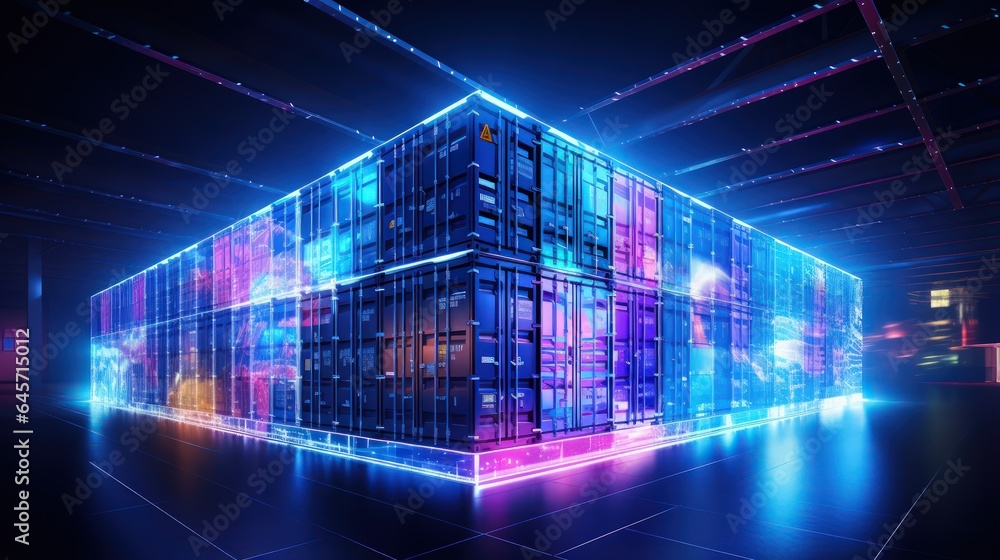 Concept of modern accounting and warehousing of containers in large ...