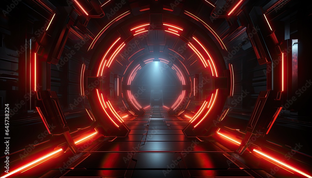 Colorful red grid geometric neon light background. cyber wallpaper ...