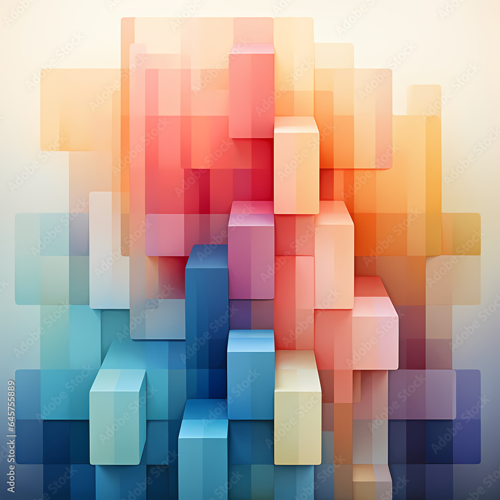 Series of Rectangles with Fibonacci Sequence Dimensions - Abstract Art ...