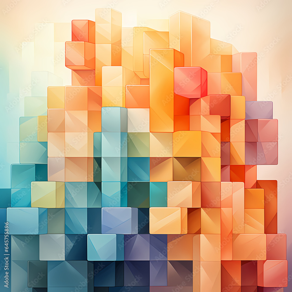 Series of Rectangles with Fibonacci Sequence Dimensions - Abstract Art ...