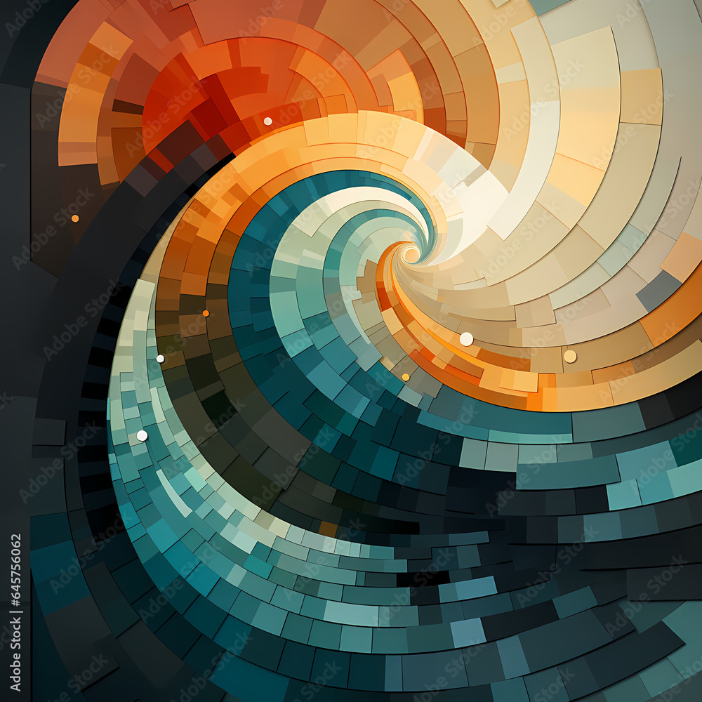 Composition using lines whose lengths are based on the Fibonacci ...