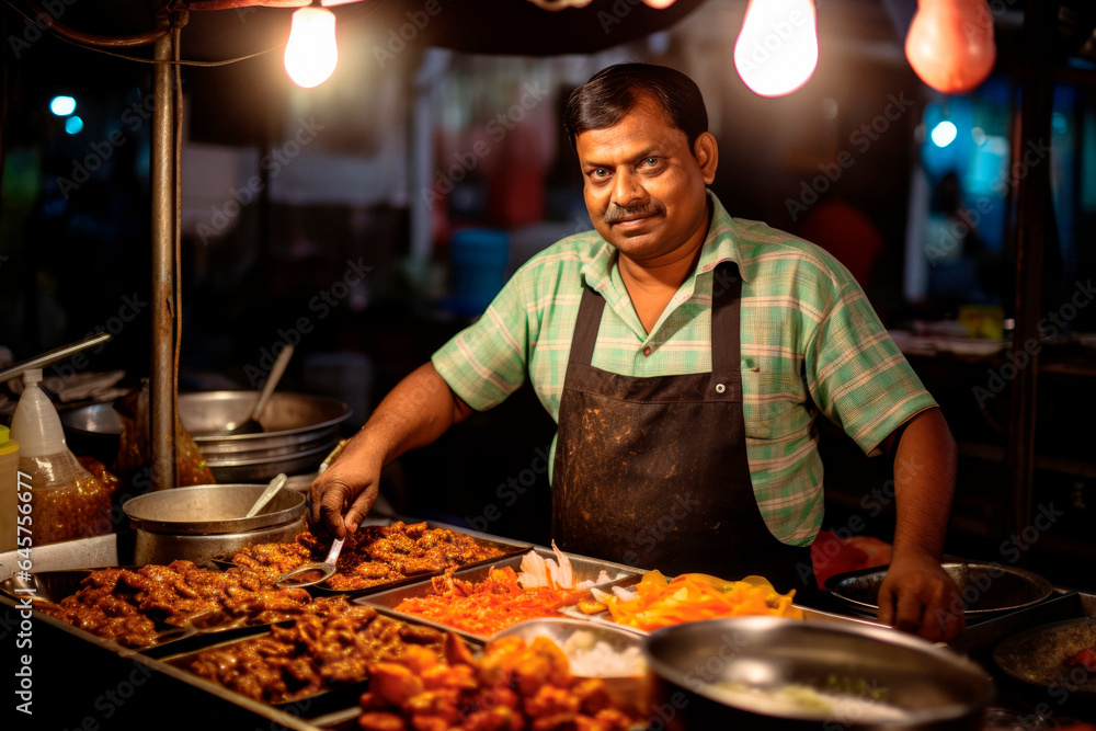 Flavors of India: A Portrait of a Man Thriving as a Street Food Vendor ...