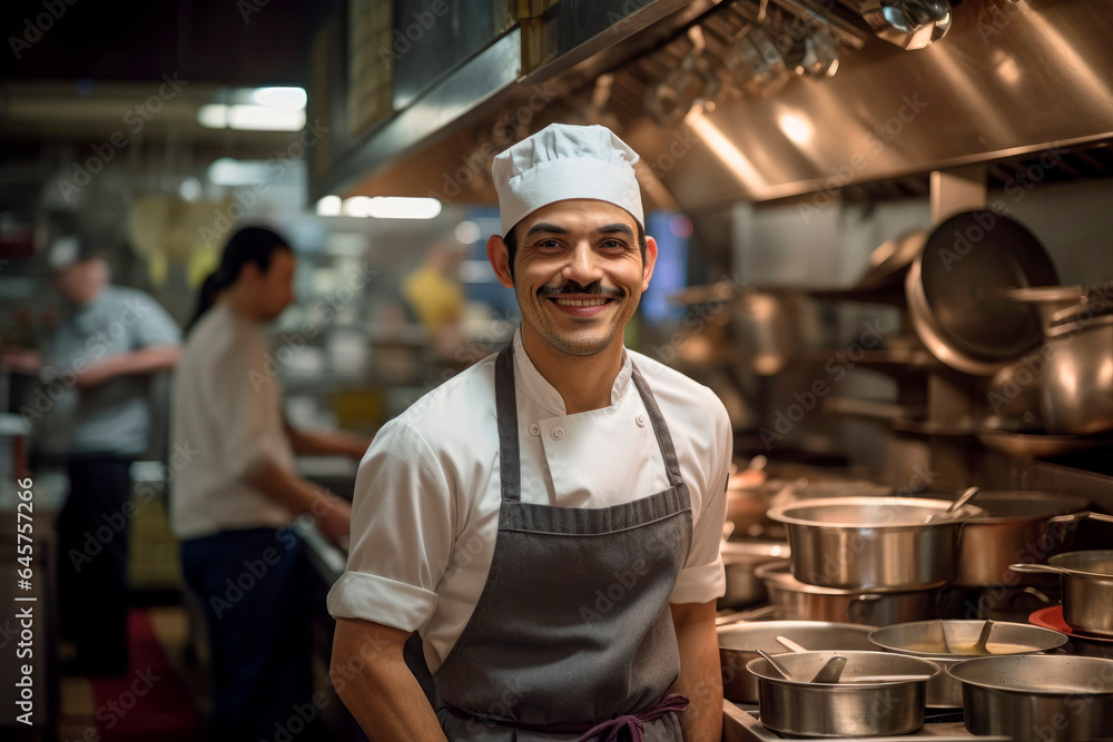 Master of Flavors: A Portrait of a Latino Man Working as a Chef ...