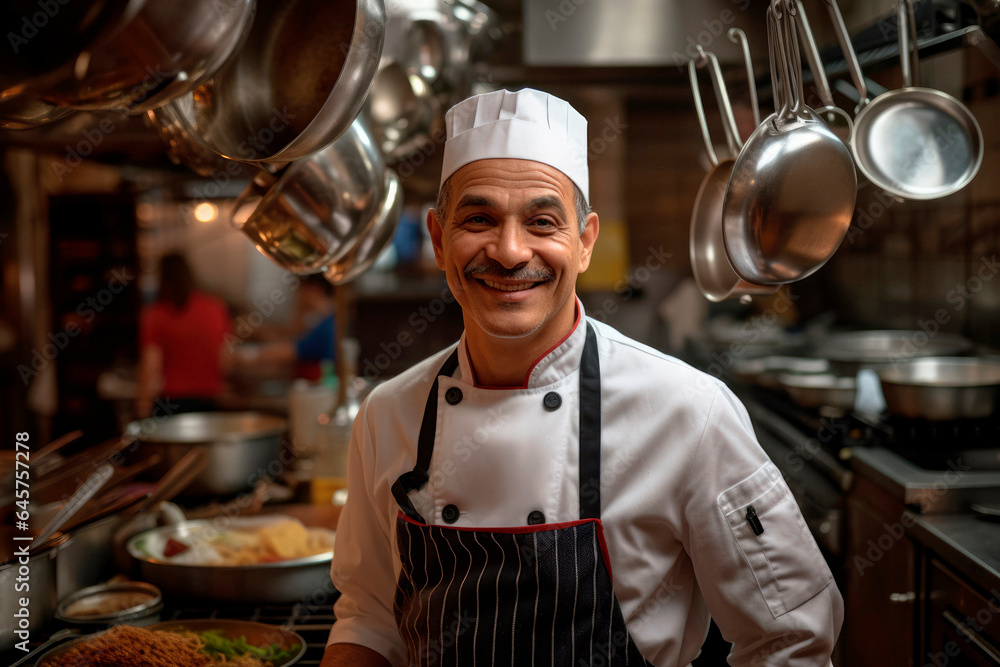 Master of Flavors: A Portrait of a Latino Man Working as a Chef ...