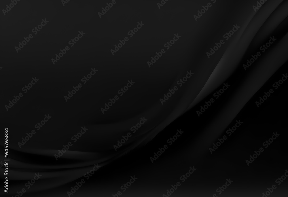 black Minimal Smooth bend and soft gradient curve design black color ...