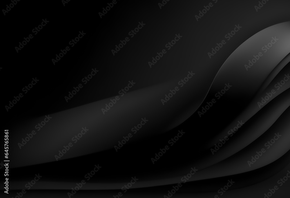 black Minimal Smooth bend and soft gradient curve design black color ...