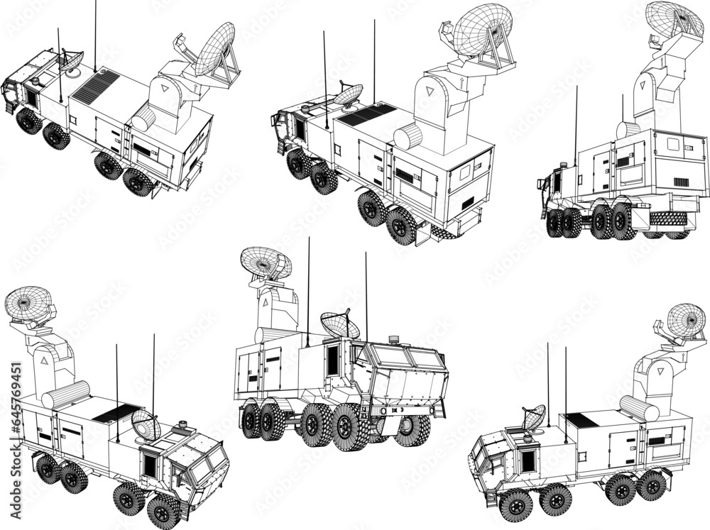 Vector illustration sketch detailed design of enemy aircraft detection ...