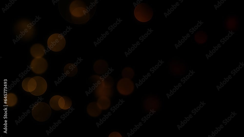 Subtle Lights Motion on Black 4K Loop features spheres of red orange ...