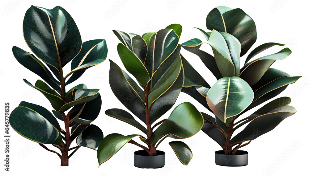 Rubber plant, Ficus elastica, Bold foliage plant for statement decor ...