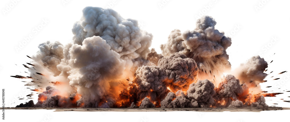 Explosion border, bomb Explosion, destruction. Isolated on Transparent background. Stock ...