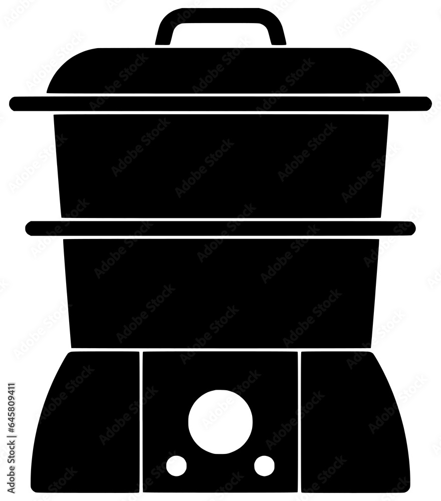 steamer icon kitchen logo food background cooking illustration cook ...