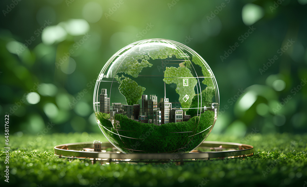 Foto de Sustainable Development Goals (SDGs) and Green Earth with ...