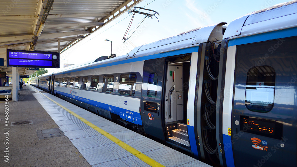 Warsaw, Poland. 5 September 2023. PKP Intercity Polish train sleeping ...