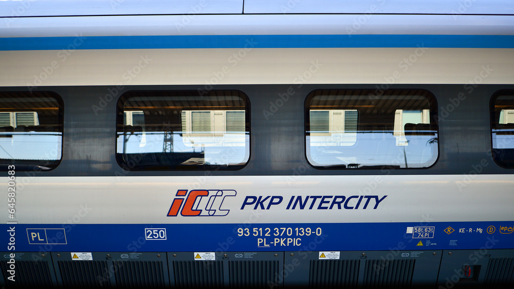 Warsaw, Poland. 5 September 2023. PKP Intercity Polish train sleeping ...