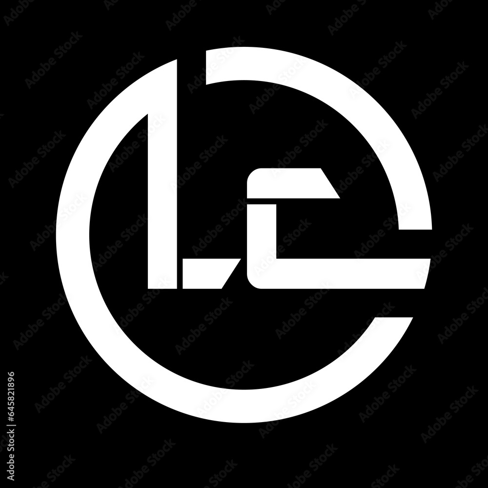 LC letter logo design on black background Initial Monogram Letter LC ...