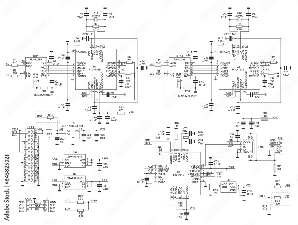 Schematic diagram of electronic device. Vector drawing electrical ... Schematic diagram of electronic device. Vector drawing electrical ...