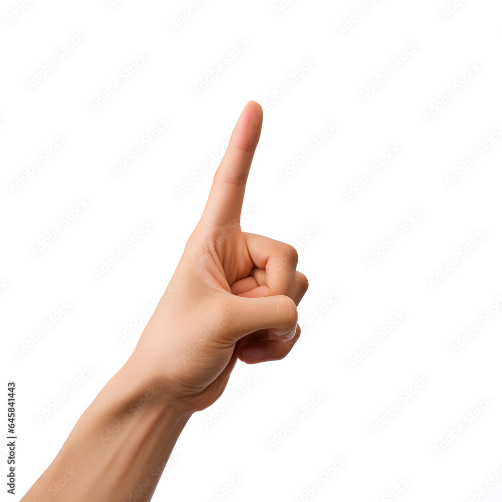 Pointing finger with white background, human hand, hand, fingers ...