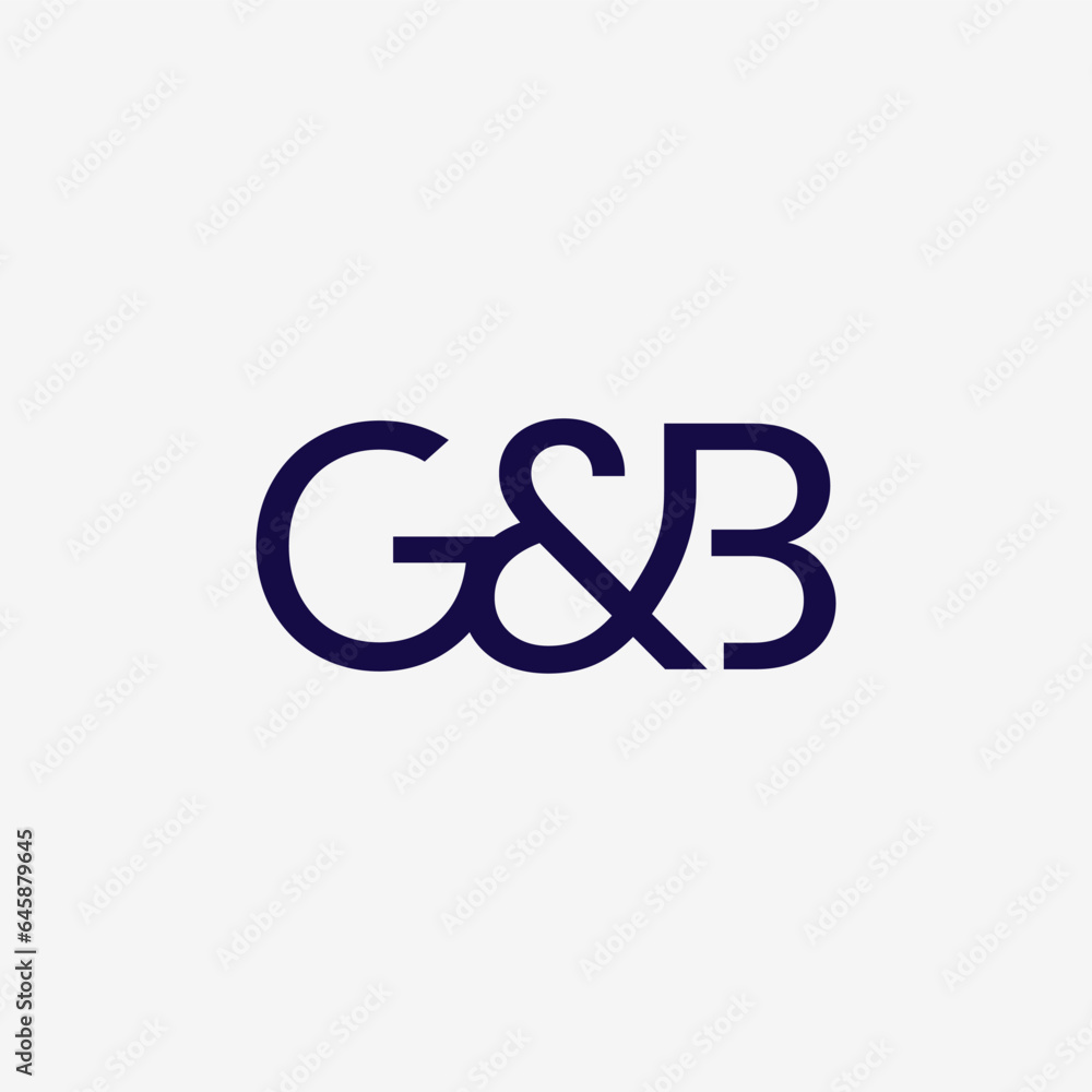 letter G and B alphabet monogram logo simple vector. GB monogram letter ...