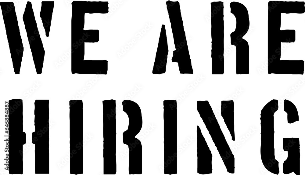 Digital png illustration of we are hiring text on transparent ...