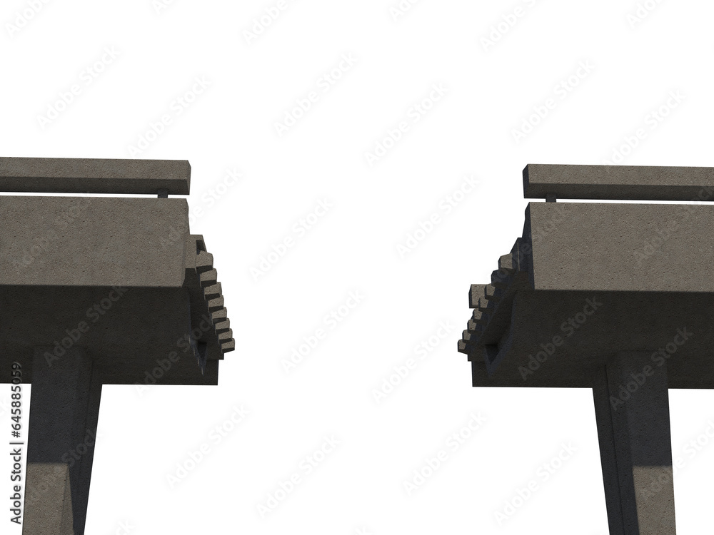 Digital png illustration of bridge construction on transparent ...