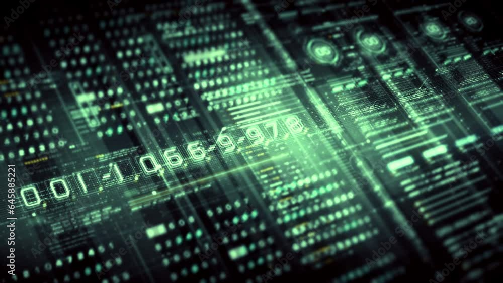 Advanced data matrix simulation UI with cutting-edge digital ...